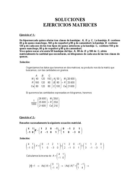 Matrices Sol Descargar Gratis Pdf Matriz Matemáticas Teoría De La Matriz