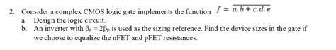 Solved 2 Consider A Complex Cmos Logic Gate Implements The