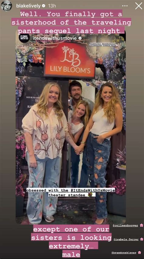 Blake Lively Wears Valentino Jeans While Promoting It Ends With Us Photos