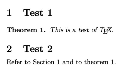 Plain Tex How To Type Theorem With Automatic Number By Opmac Tex