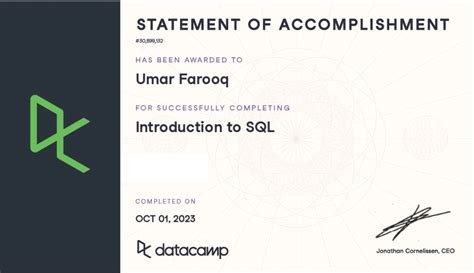 umar farooq 🥇 on linkedin sql dataanalysis datacamp dataskills