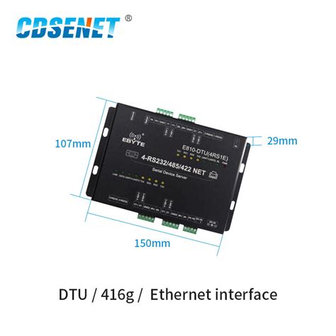Ethernet Rs422 Rs485 Rs232 Servidor De Puerto Serie De 4 Canales E810 Dtu 4rs1e Procesador