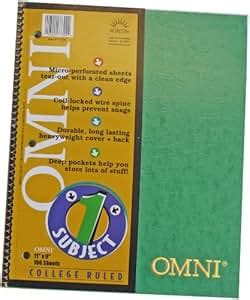 Amazon Com Norcom Omni Subject Notebook College Ruled X Inches Notebook Per Order