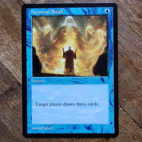 Ancestral Recall A Mtg Proxy Abyss Proxy Shop Enhance Your