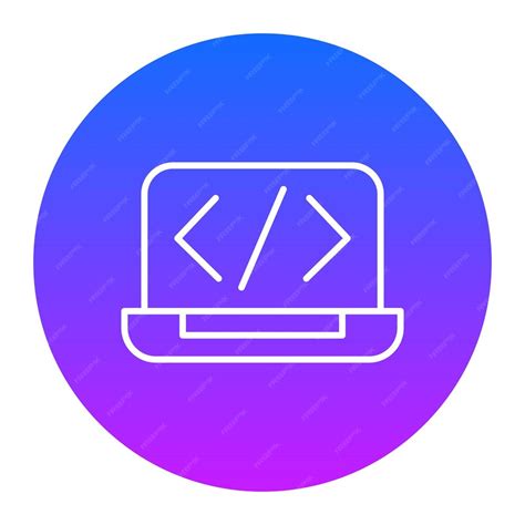 Premium Vector Laptop Coding Vector Illustration