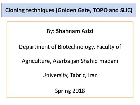 Common Cloning Technique Pptx