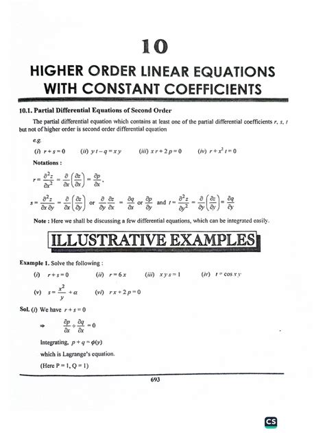 Higher Order Linear Equations Pdf