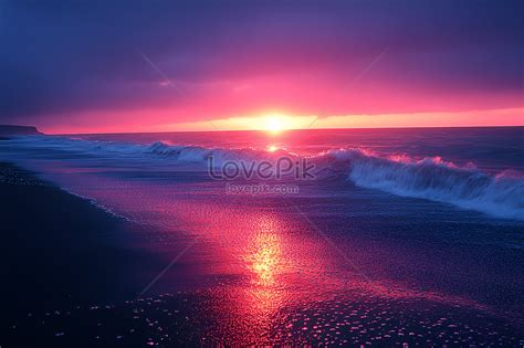 해변의 파도 사진 무료 다운로드 Lovepik