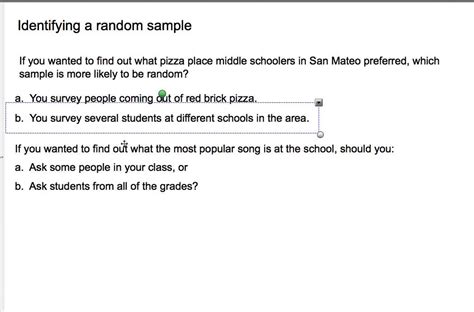 Statistics Level 8 Surveys And Sampling Biased Samples ANSWERS