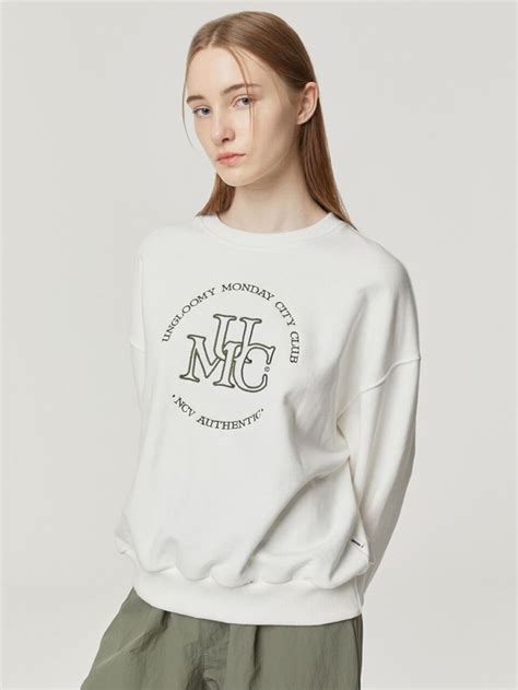 ncover umc arch logo sweatshirt white in 2024 sweatshirt tops