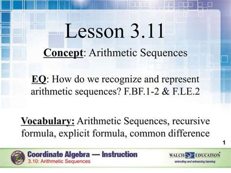 Lesson 3 11 Ppt Arithmetic Sequencespptx