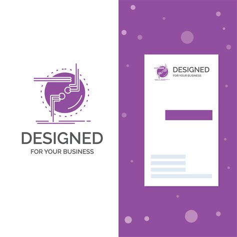 Business Logo For Chain Connect Connection Link Wire Vertical Purple Business Visiting