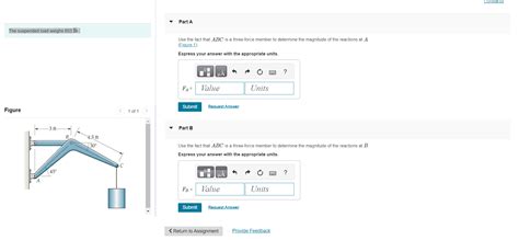Solved Use The Fact That The Horizontal Bar Is A Three Force