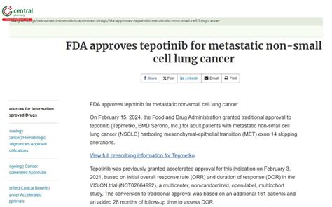 Thuốc Tepotinib điều Trị Ung Thư Phổi Không Tế Bào Nhỏ đột Biến Met Ex14