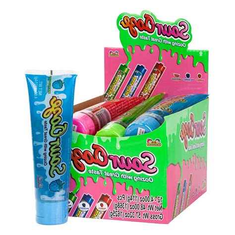 Sour Ooze Tube Liquid Candy 12 Count 40 Ounce Long Island Candy Factory