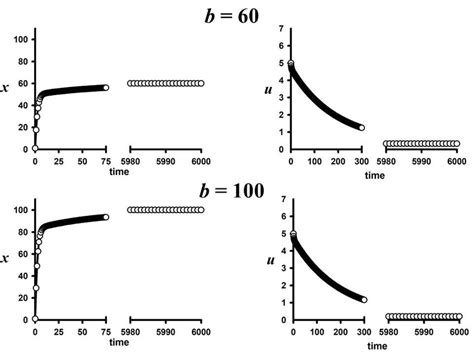 A Sample Solution X T U T For Each Value Of B In The Shown Download Scientific Diagram