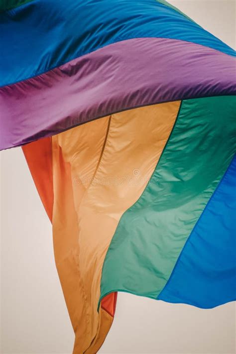 Die Regenbogenflagge Auch Die Flagge Des Homosexuellen Stolz Oder Lgbt