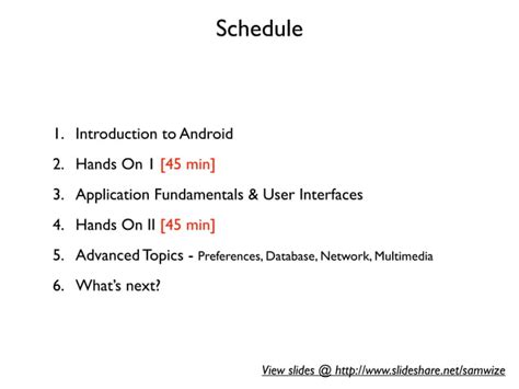 Android Workshop