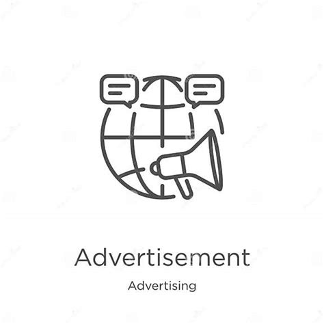 Advertisement Icon Vector From Advertising Collection Thin Line