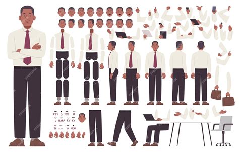 Premium Vector Businessman Constructor Set Collection Of Hand And Leg Positions For Animation