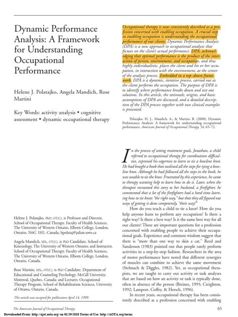 Dynamic Performance Analysis A Framework For Understanding