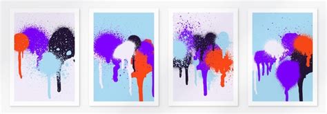 Premium Vector Multicolored Background Poster Graffiti Letters Bright