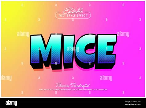 Retro Editable Vector 3d Text Style Effect With Halftone Pattern Suitable For Creating Eye