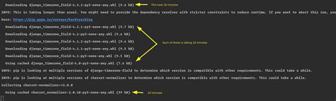 Pip Is Taking Literally Hours To Install Dependencies Rdjango