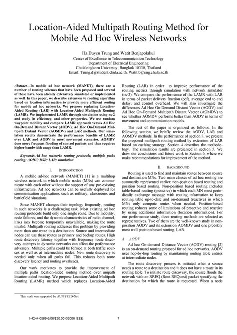 Pdf Location Aided Multipath Routing Method For Mobile Ad Hoc Wireless Networks