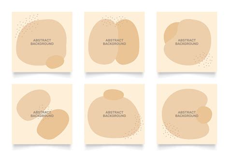 소셜 미디어 스토리 피드 포스트 배너에 대한 추상적 인 배경 디자인 텍스트를위한 복사 공간이있는 다채로운 낙서 모양 손 그린 개체 갈색에 대한 스톡 벡터 아트 및 기타