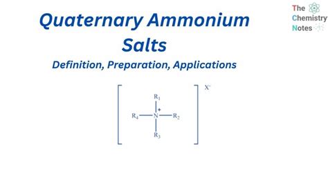 Quaternary Ammonium Salts Preparation Application