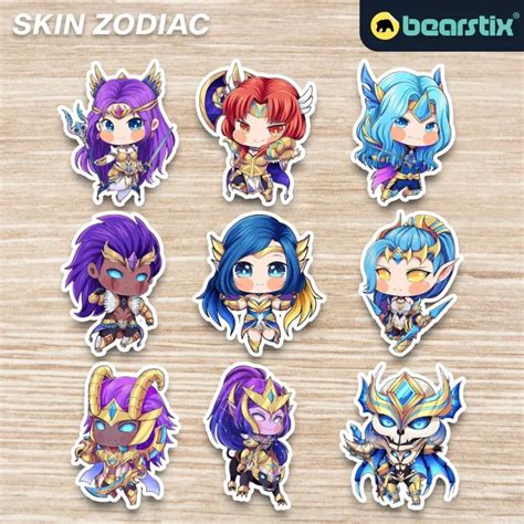Sticker Pack Mobile Legends Sticker Hp Mlbb Skin Zodiac Sticker Dinding Mlbb Lazada Indonesia
