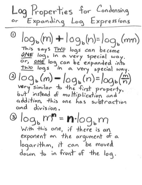 Condensing And Expanding Logarithms