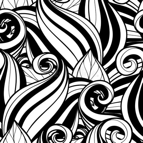Seamless Monochrome Floral Pattern Vector Stock Vector Illustration Of Holiday Element