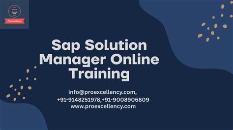 What Is Sap Solution Manager And Who Should Enroll In Sap Solution Ma Proexcellency