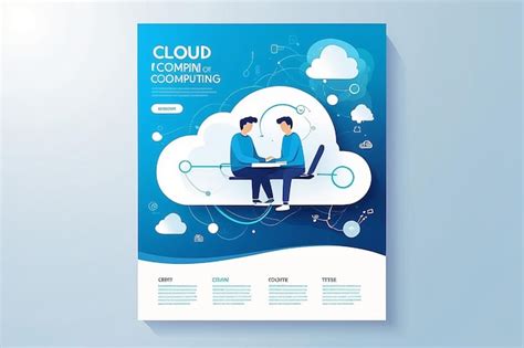 Premium Photo Cloud Computing Brochure Modern Vector Illustration