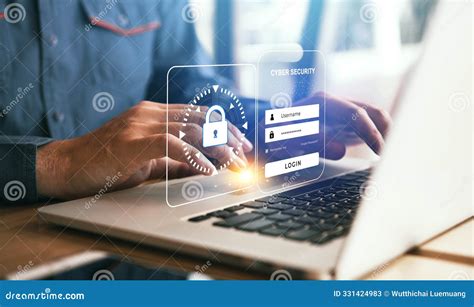 Cybersecurity Concept User Privacy Security And Encryption Secure Internet Access Stock Image