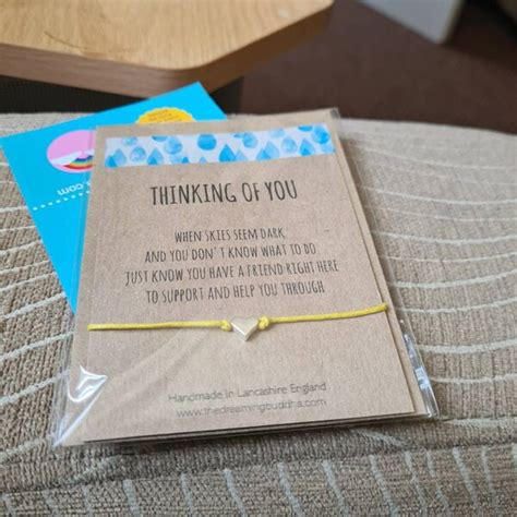 Thinking Of You Friendship Bracelet Sympathy Card Bereavement