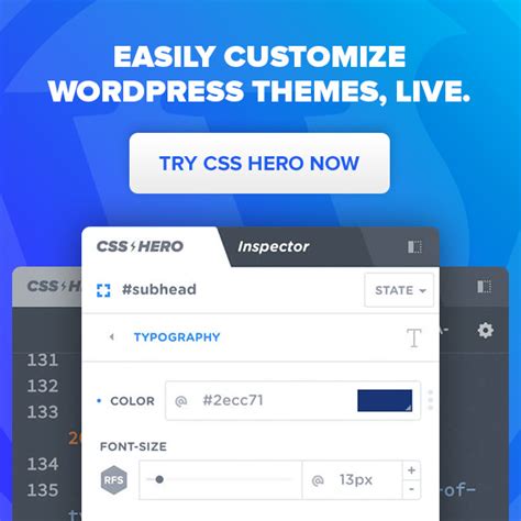 css hero review visual css editor and live wordpress theme editor tool
