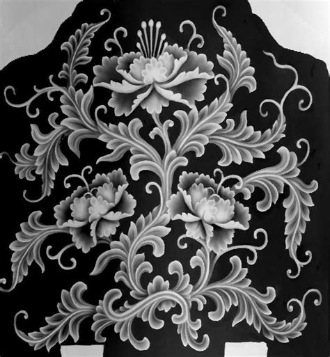 Flowers Grayscale Relief Image Bmp File Grayscale Image Greyscale