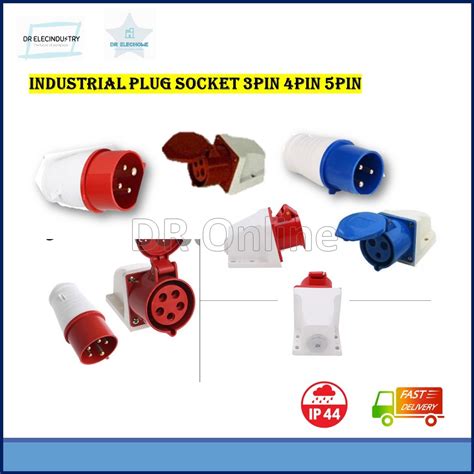 Industrial Plug Socket And Connector Type 4pin 5pin Typ214 Typ224s Typ215 Typ225s Shopee Malaysia