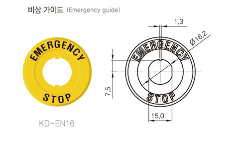Elecloud 일렉클라우드 Kd En16 16파이 비상정지 스위치 명판 Kg오토 Emergency Switch Guide