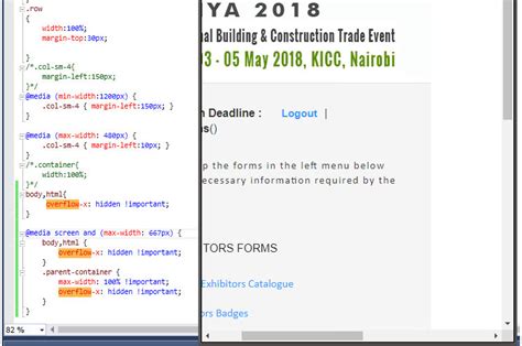 Prevent Horizontal Scroll On Responsive Webpage In Aspnet