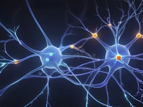 Neuronal Communication Via Synaptic Signaling Stock Image Image Of Depolarization