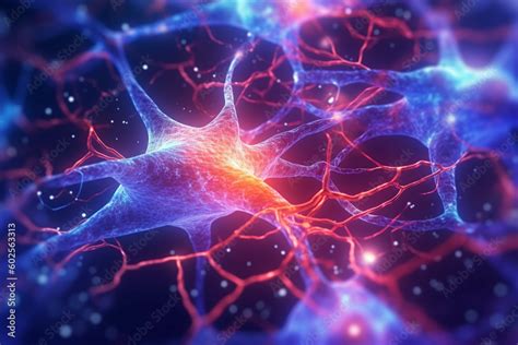 Artistic Neural Links Network Generative Ai Stock Illustration Adobe Stock