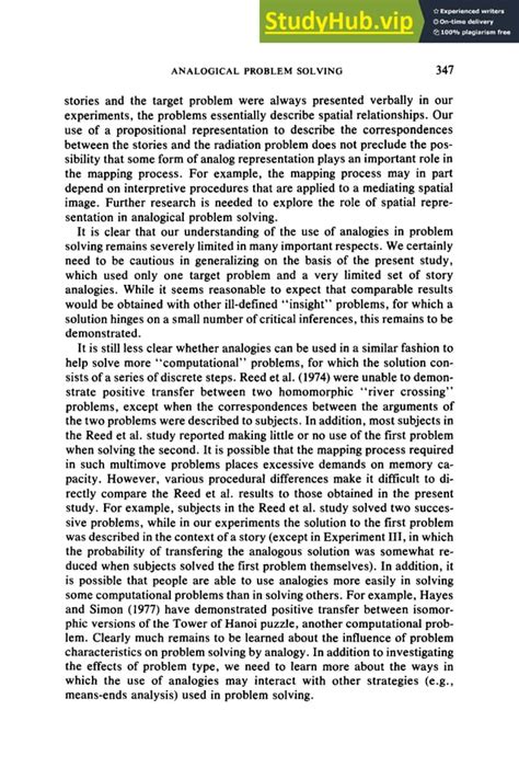 Analogical Problem Solving Pdf