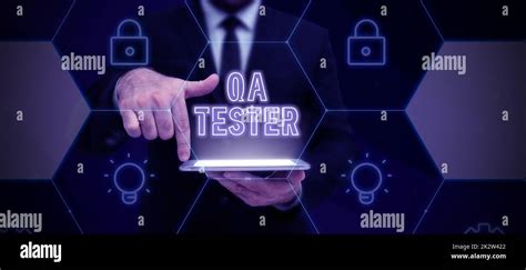 Sign Displaying Qa Tester Business Approach Quality Assurance Of An On Going Project Before