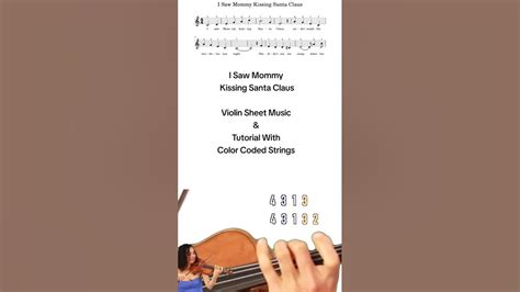 I Saw Mommy Kissing Santa Claus 🎻 Violin Sheet Music And Tutorial With