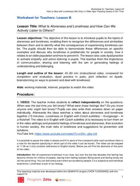 Fillable Online Worksheet For Teachers Lesson B Fax Email Print