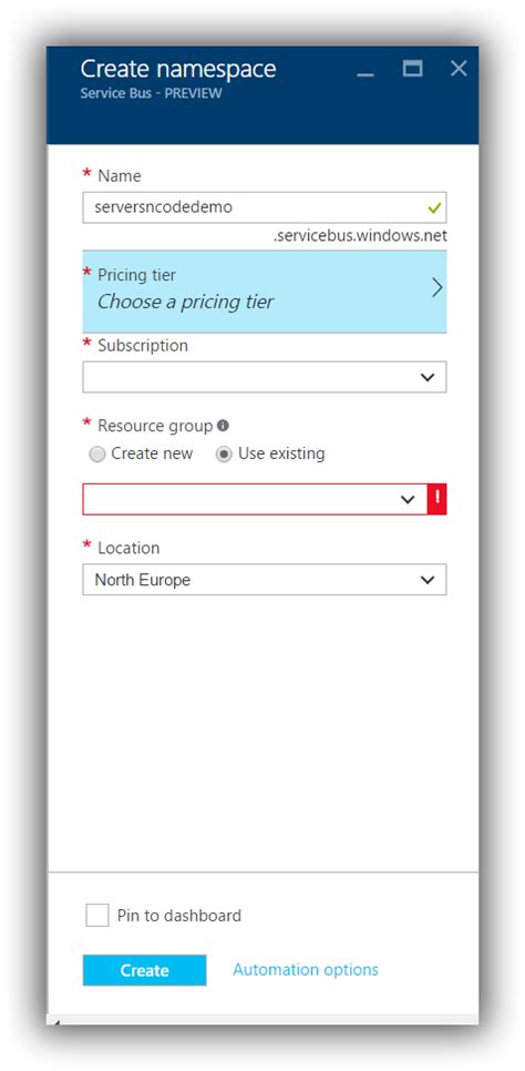 Setup Azure Service Bus